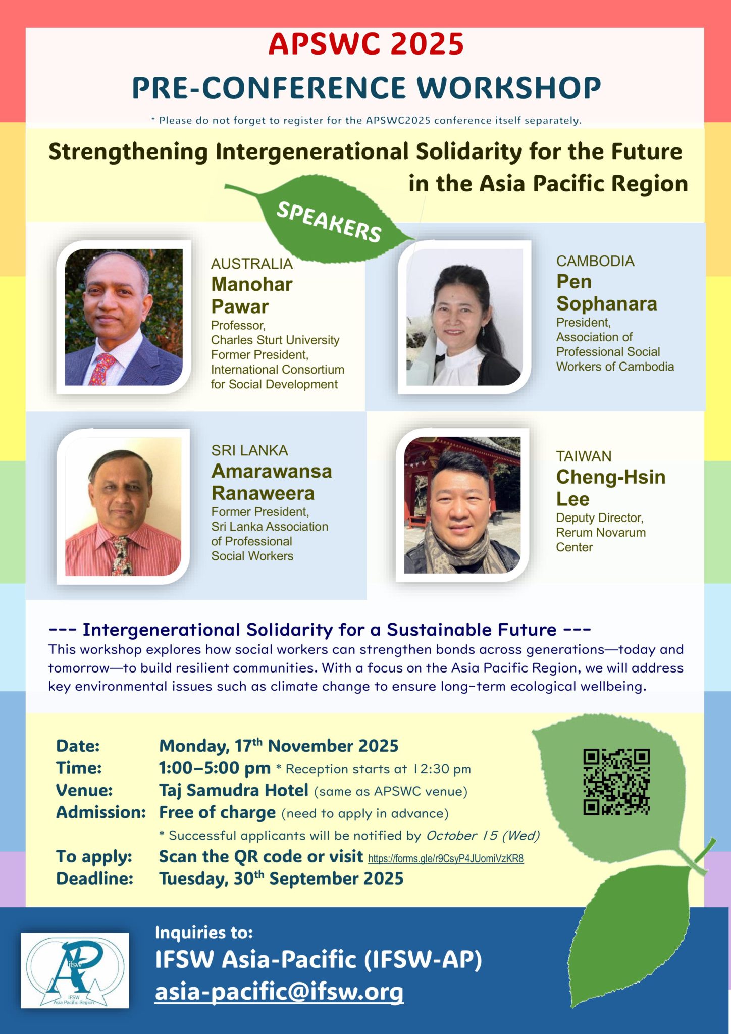 APSWC 2025 Pre-conference Workshop: Strengthening Intergenerational ...
