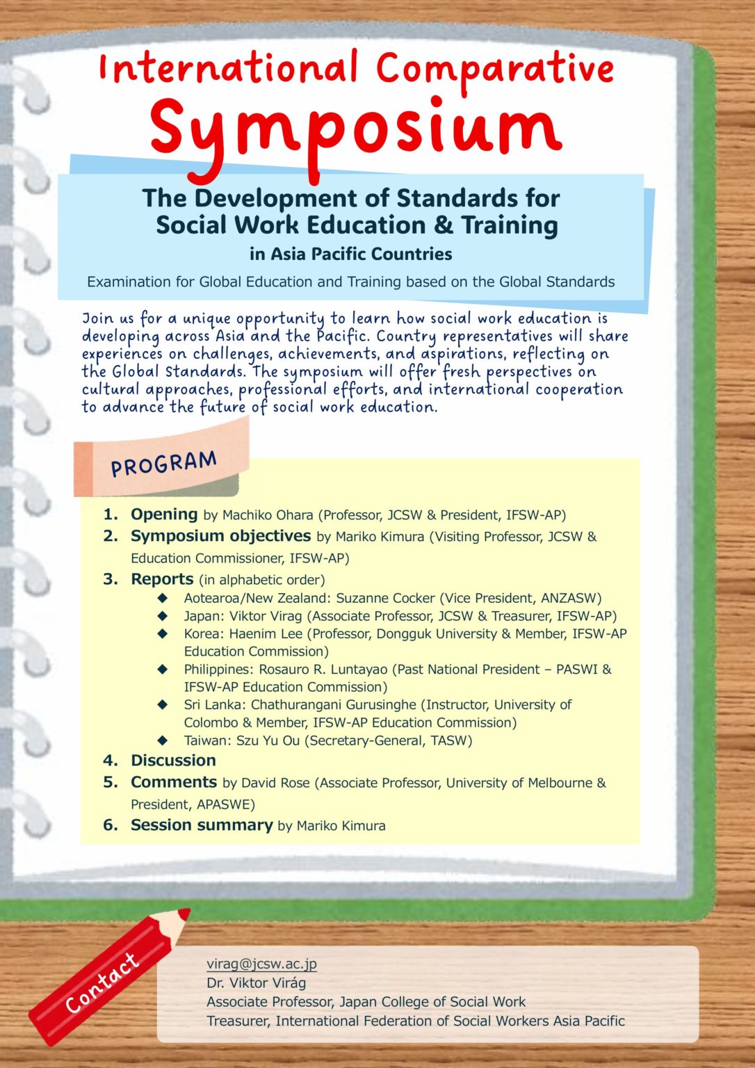 International Comparative Symposium – The Development of Standards for ...